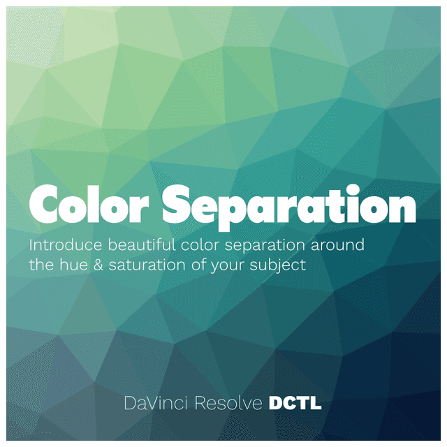 Color Separation DCTL – Henry Bobeck Colorist