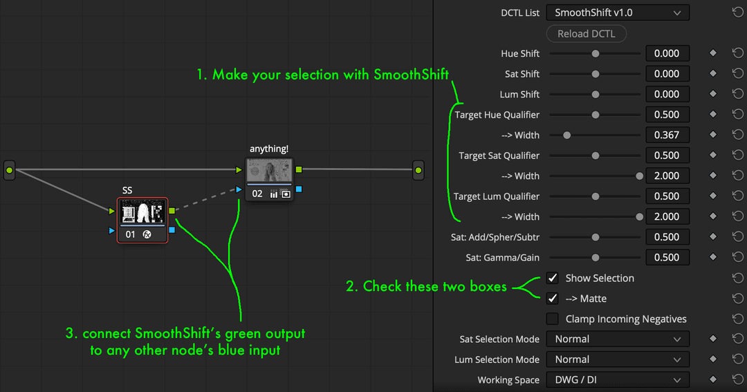 SmoothShift: The Better Qualifier DCTL – Henry Bobeck Colorist